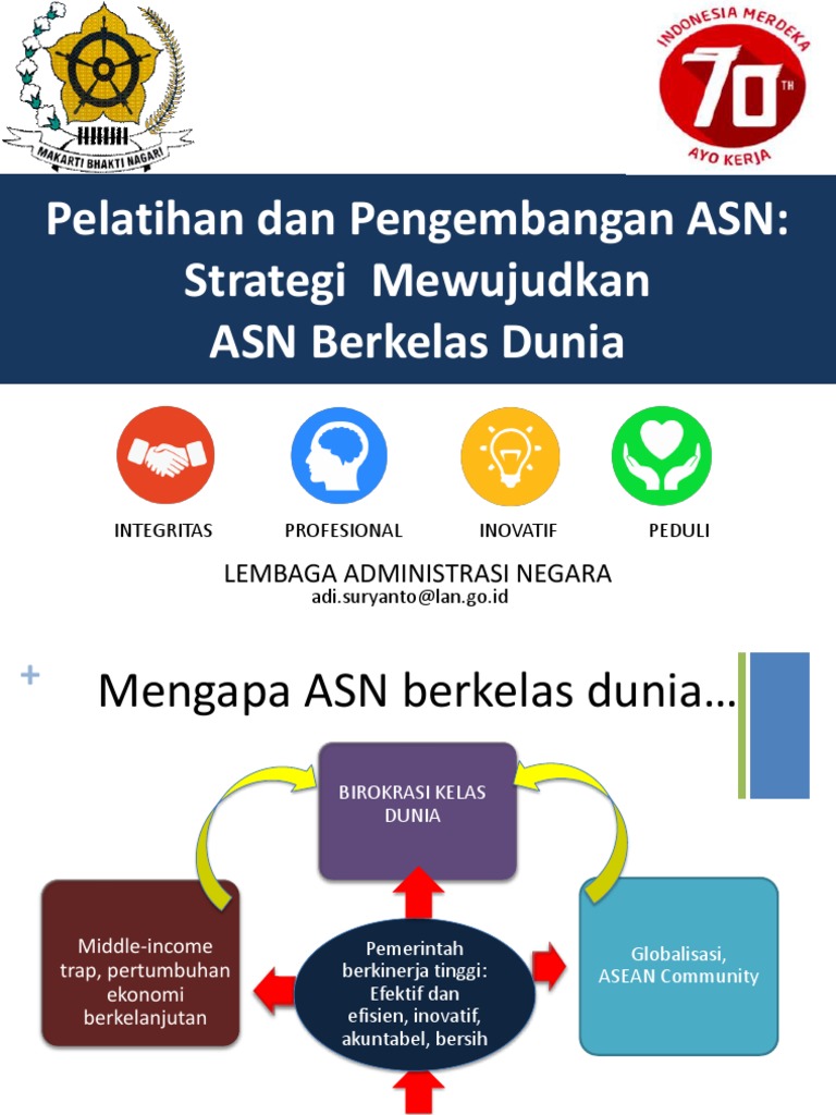 Strategi ASN Menuju Kelas Dunia | PDF