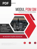 POM QM for Windows dalam Program Linier | PDF