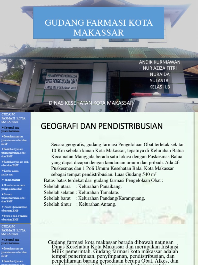 Manajemen Farmasi (Gudang Farmasi Dinkes) | PDF