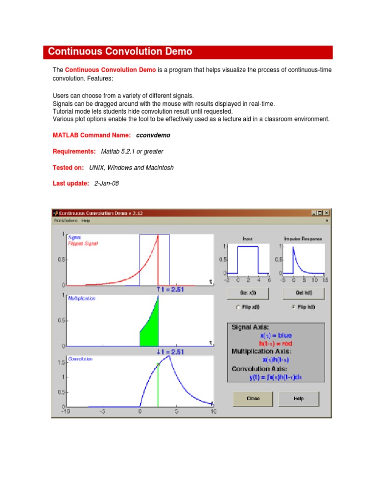 Continuous Convolution Demo | PDF