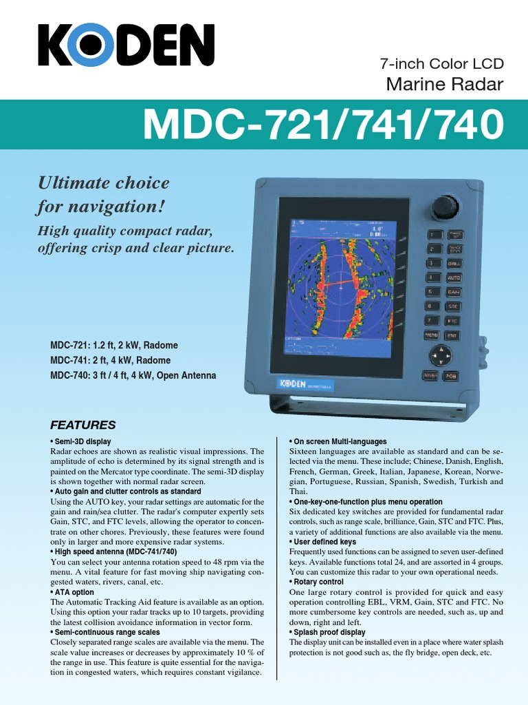 mdc721 e PDF | PDF | Radar | Antenna (Radio)
