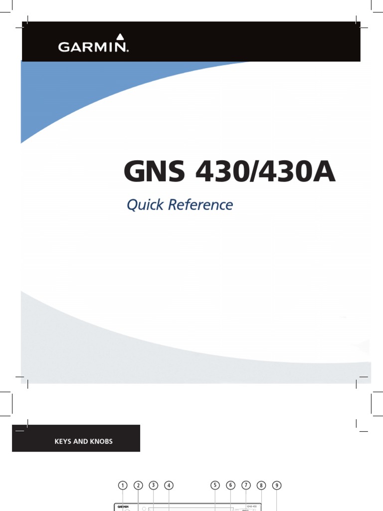 GNS430 Quick Reference Guide | PDF