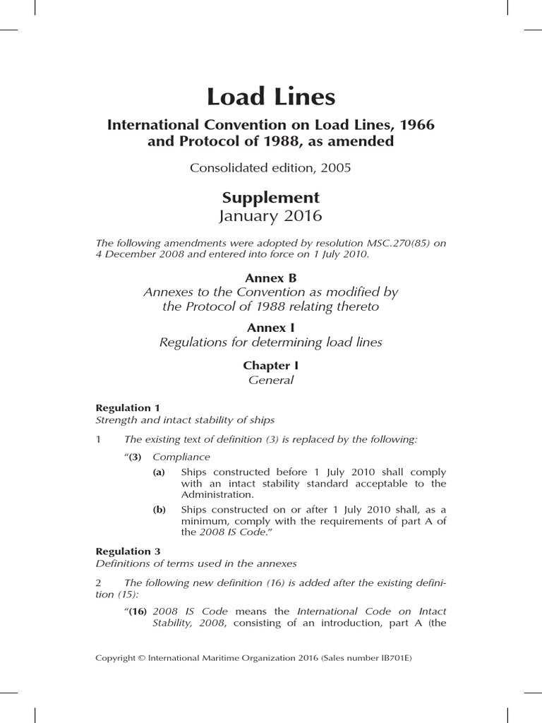 Load Line Supplement 2016 PDF | PDF | Audit | Verification And Validation