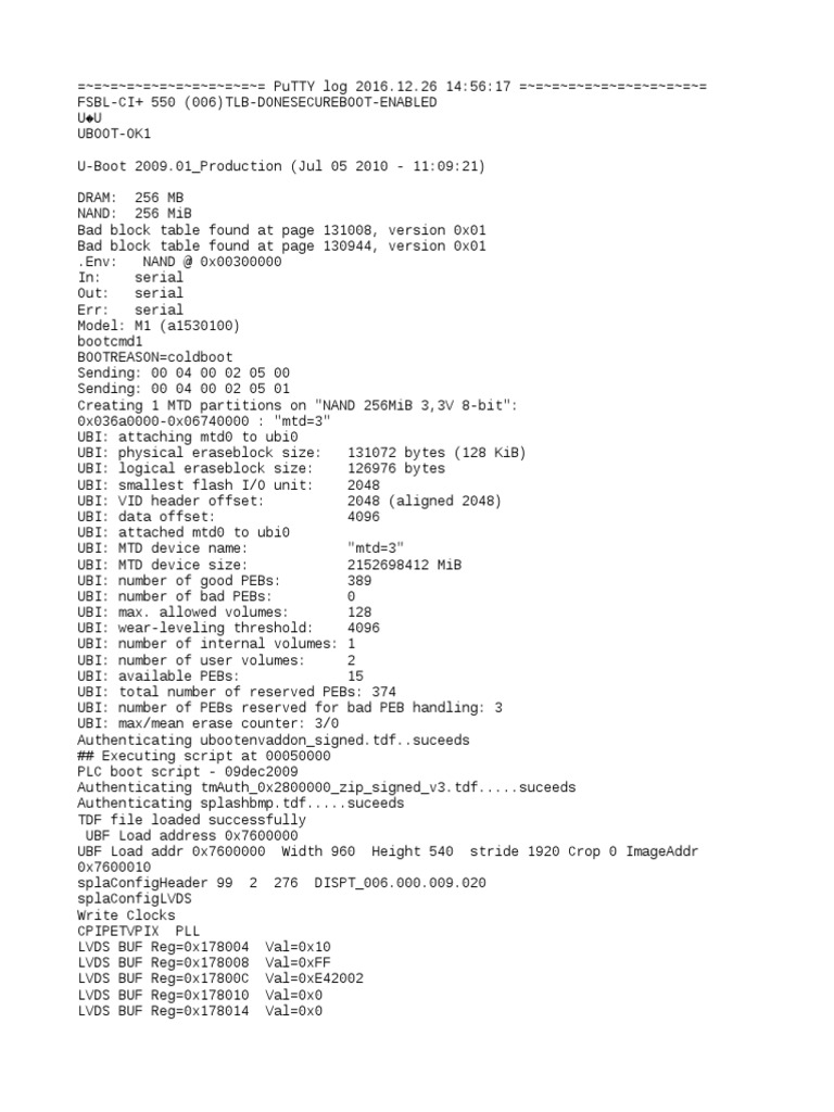 Q552.1E LA Putty TX RX Log | PDF