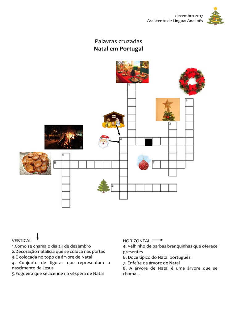 Palavras Cruzadas Sobre o Natal | PDF