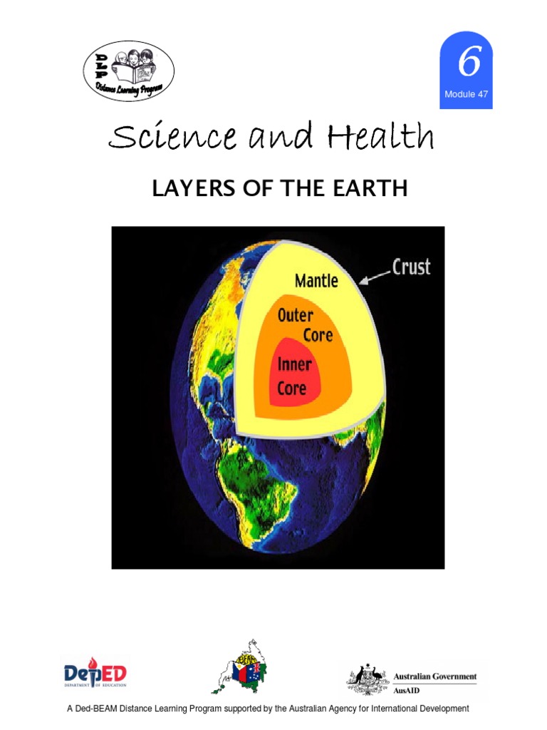 Science 6 DLP 47 - Layers of The Earth | PDF | Mantle (Geology) | Crust ...