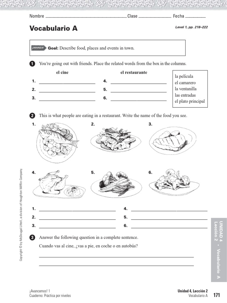 Sp1 U4L2W PDF | PDF | Alimentos | Comida y bebida