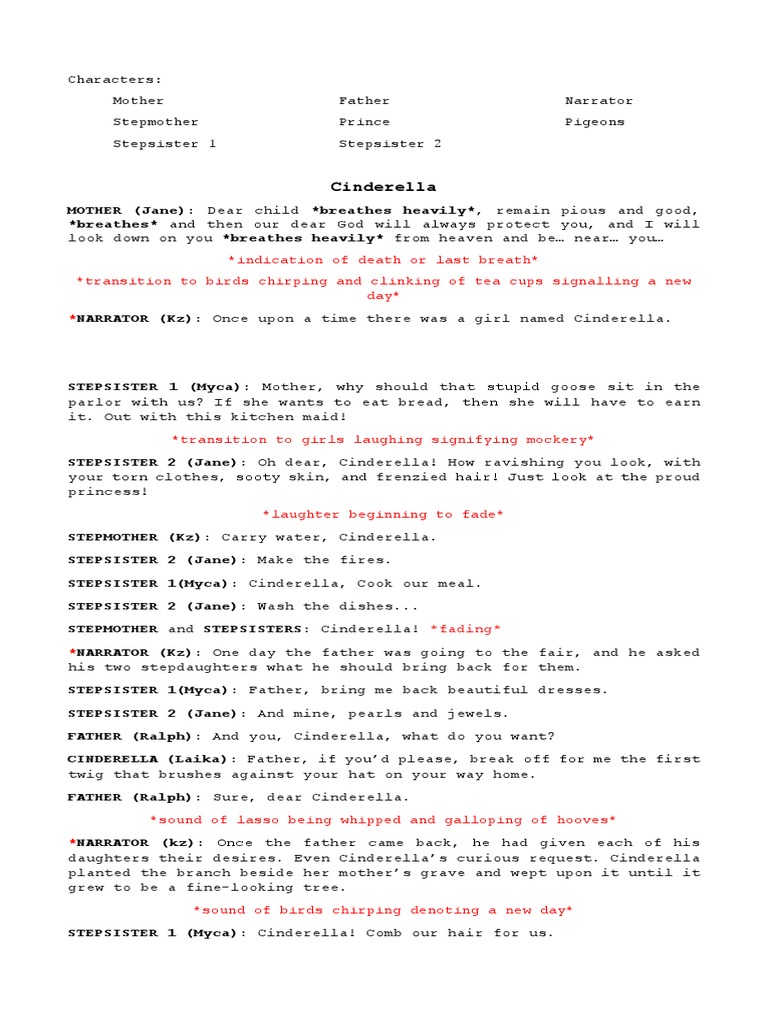 Cinderella Script 3 | PDF | Cinderella