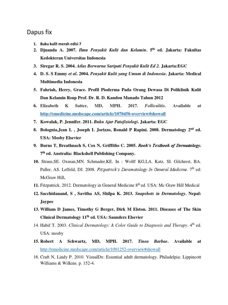 Dapus Refarat Fol Supre Fix | PDF