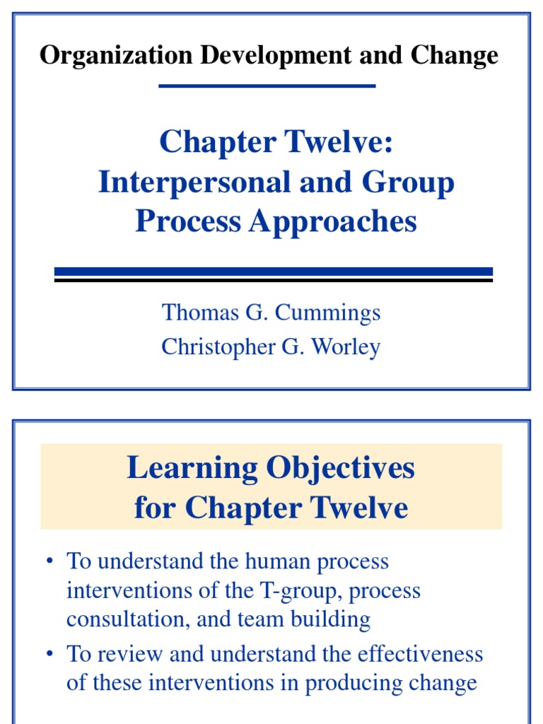 Ch12 Interpersonal and Group Approach | PDF | Team Building ...