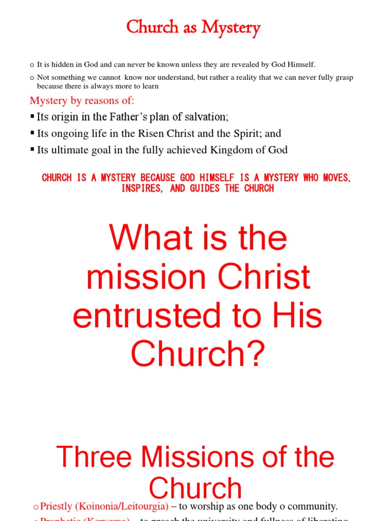 Understanding the Church as Mystery | PDF