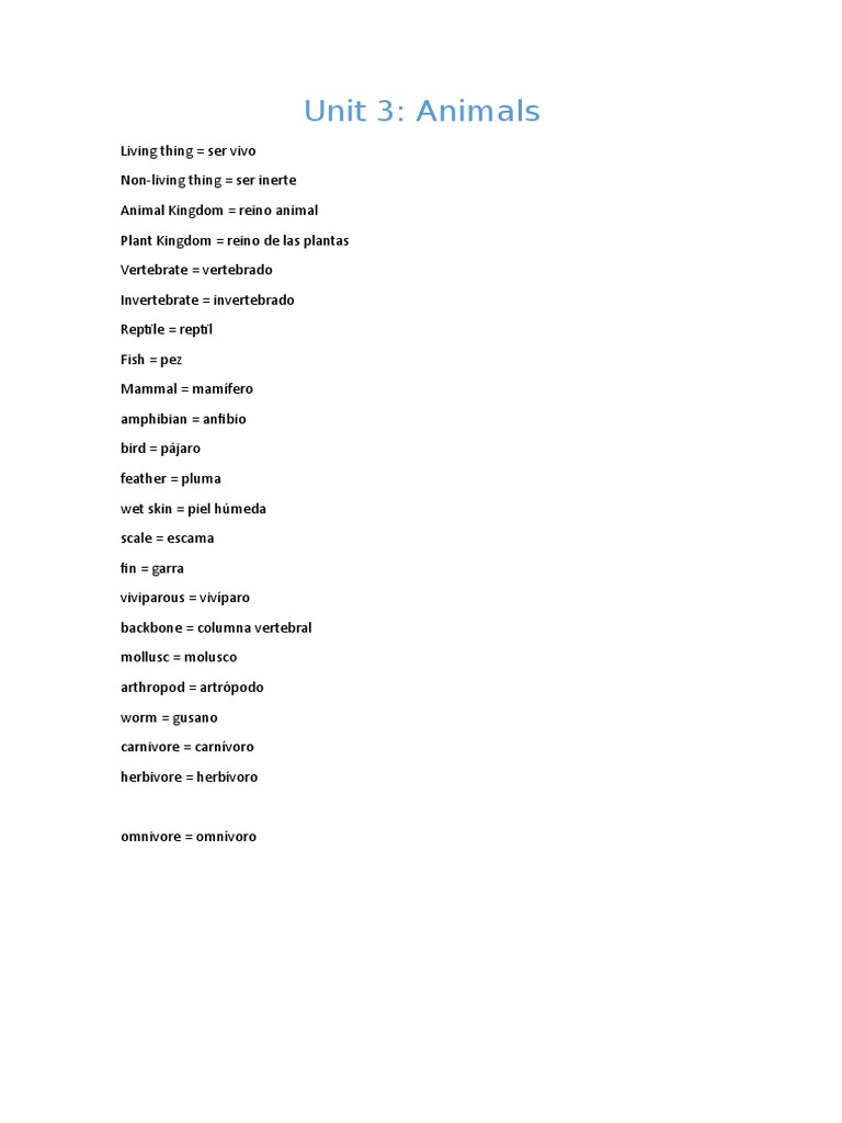 Unit 3.animals 2 Primary | PDF