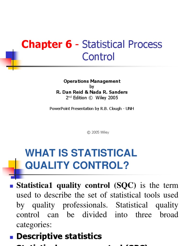 Chapter 6 - : Statistical Process Control | PDF | Standard Deviation | Mean