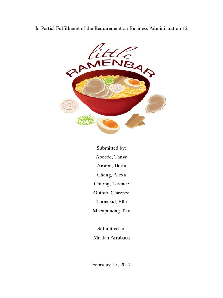 Feasibility Study Sample | PDF | Ramen | Soup