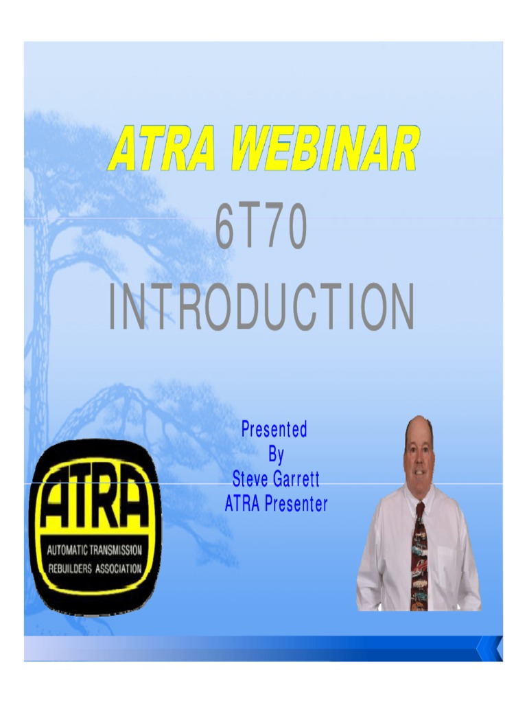 6T70 Introduction | PDF | Manual Transmission | Transmission (Mechanics)