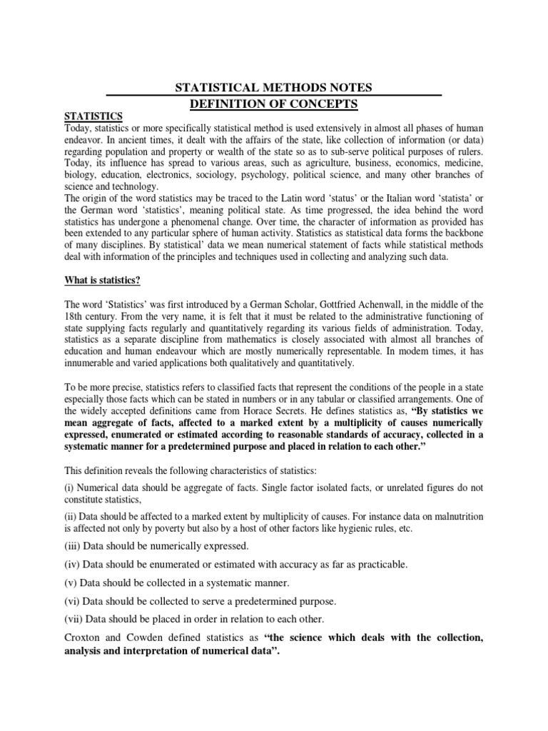 Ma Notes 2016 | PDF | Statistical Classification | Statistics