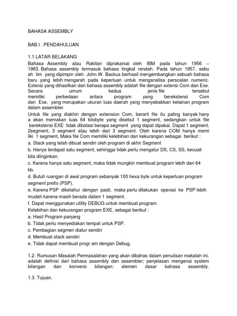 Bahasa Assembly | PDF