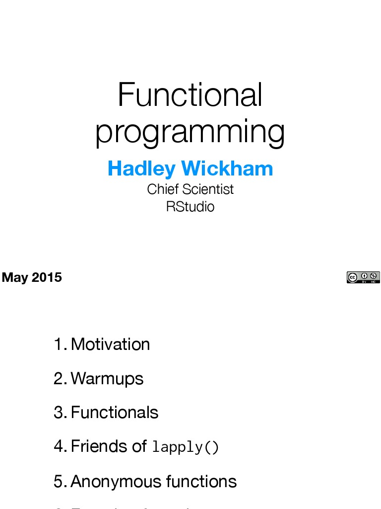 Functional Programming: Hadley Wickham | PDF | Teaching Mathematics ...