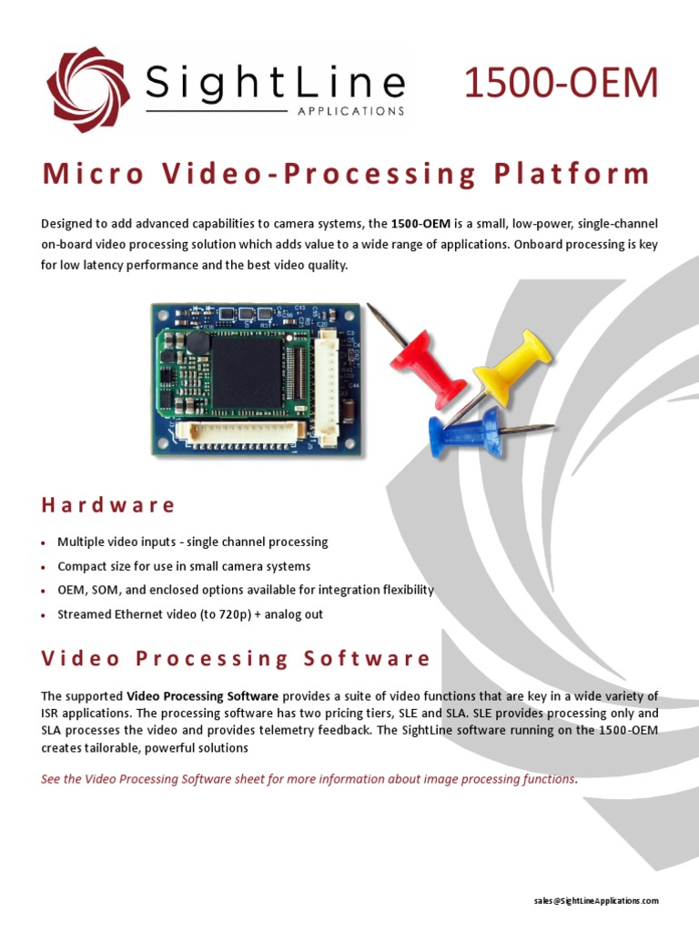 1500 OEM Datasheet | PDF | Video | Secure Digital