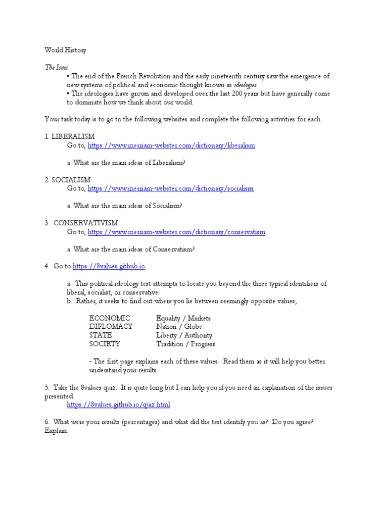 Understanding Political Ideologies: Isms | PDF | Finance & Money ...