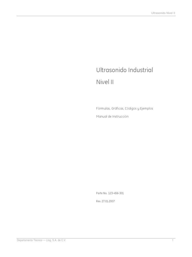 Manual UT NII 20.02.2009 PDF | PDF | Ultrasonido | Frecuencia