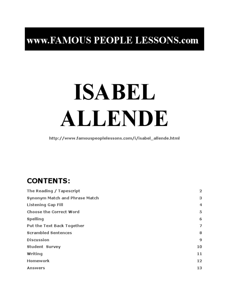 Isabel Allende | PDF | Chile