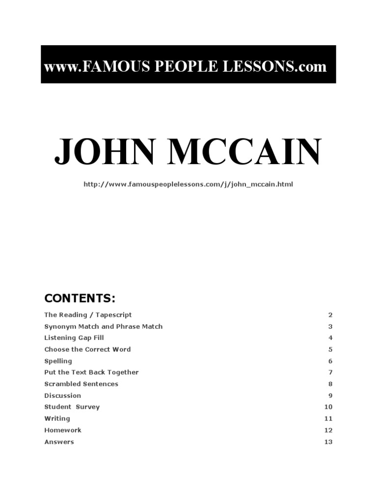 John Mccain | PDF | John Mc Cain | Vietnam War