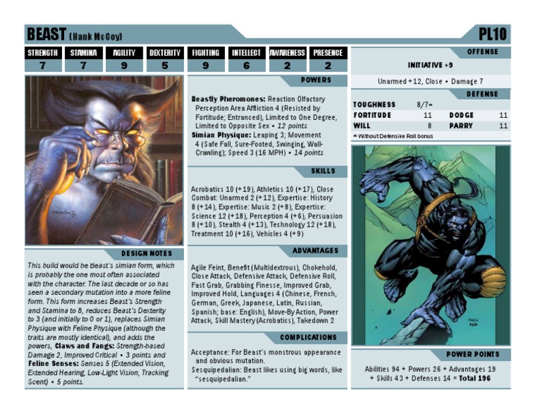 Beast's Simian Form: A Breakdown of Hank McCoy's Strengths, Abilities ...