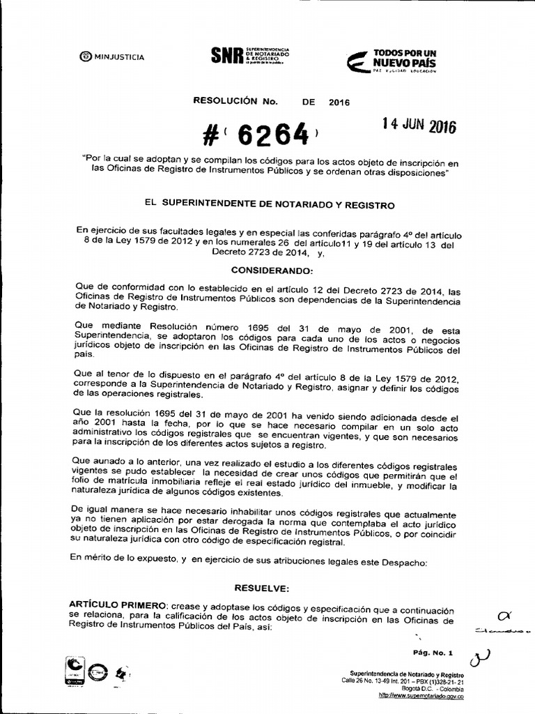 Codigos Registrales de Registro | PDF | Violencia | Business