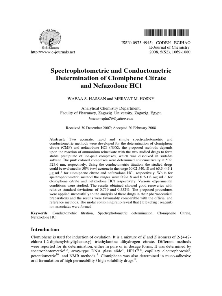 Jurnal Conductometry PDF | PDF | Titration | Chemistry