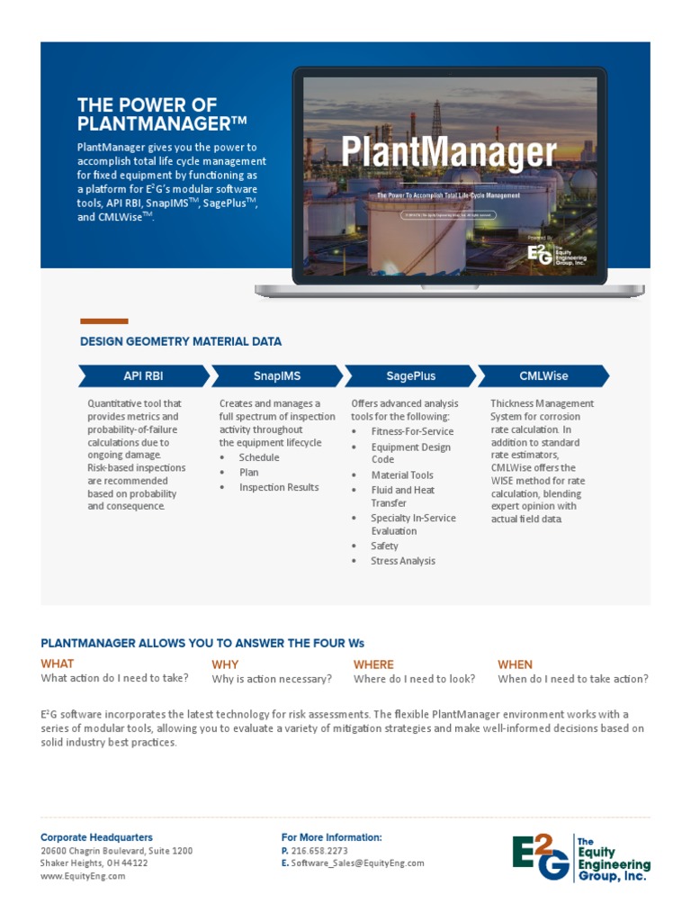 E2G Plant Manager Software Overview | PDF | Application Programming ...