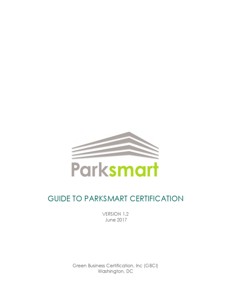 Guide To Parksmart Certification | PDF | Parking | Sustainability