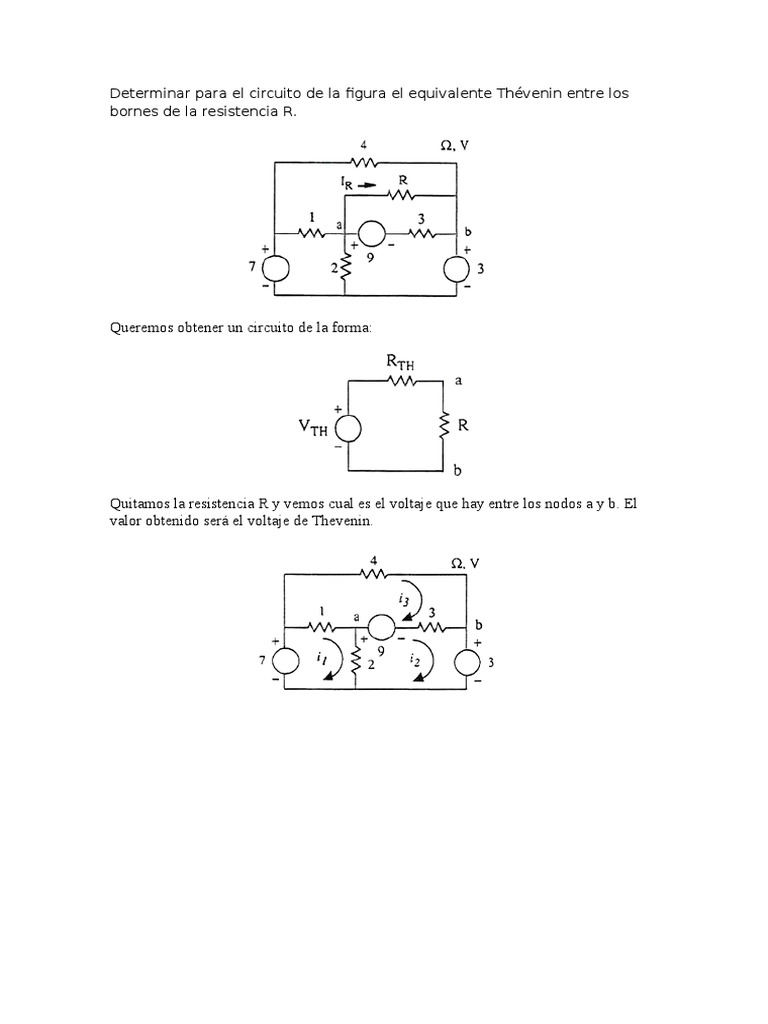 Ejercicios Resueltos Thevenin | PDF | Resistencia Eléctrica y Conductancia | voltaje
