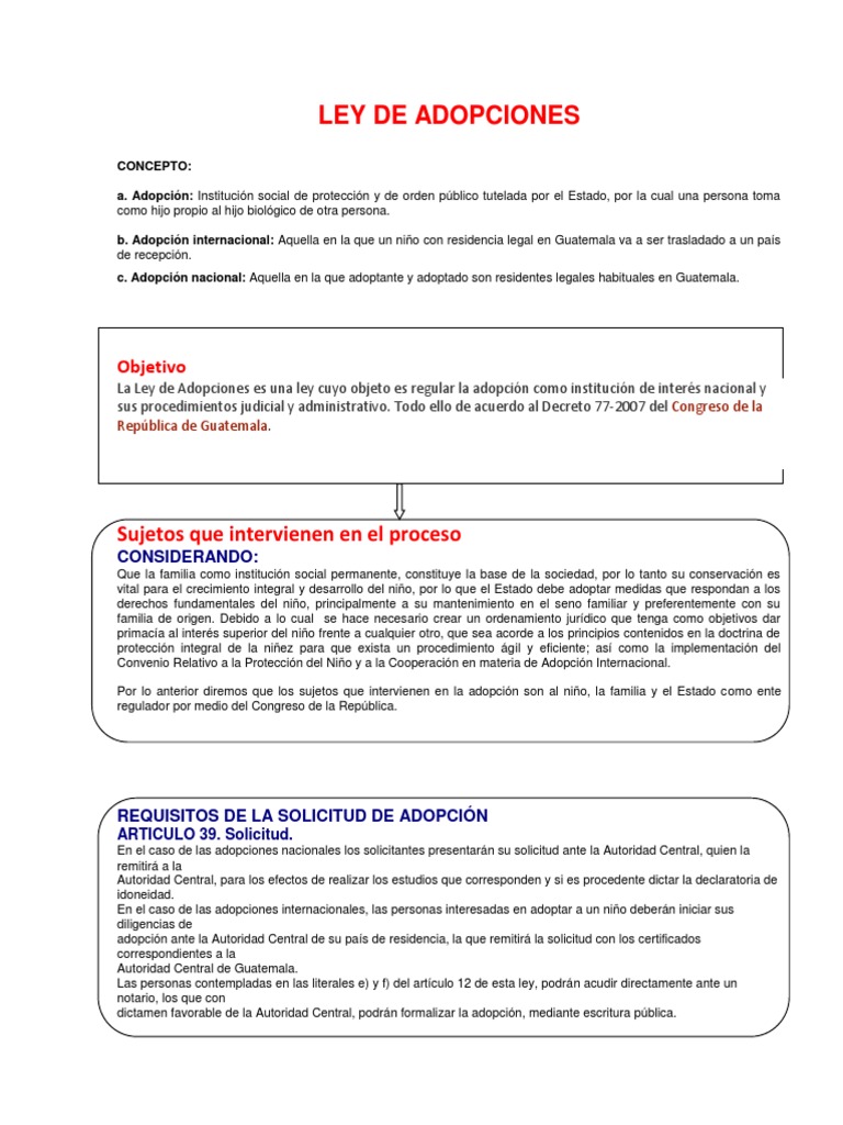 Comentario Ley de Adopciones | PDF | Adopción | Gobierno