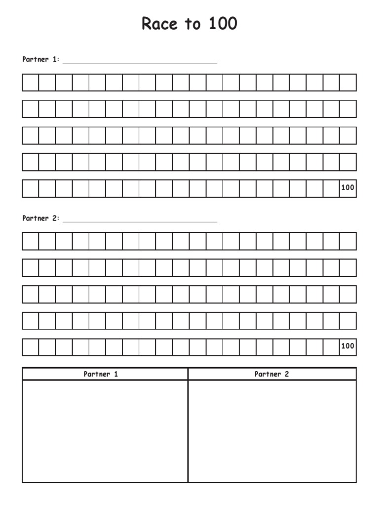 Race To 100 Game | PDF