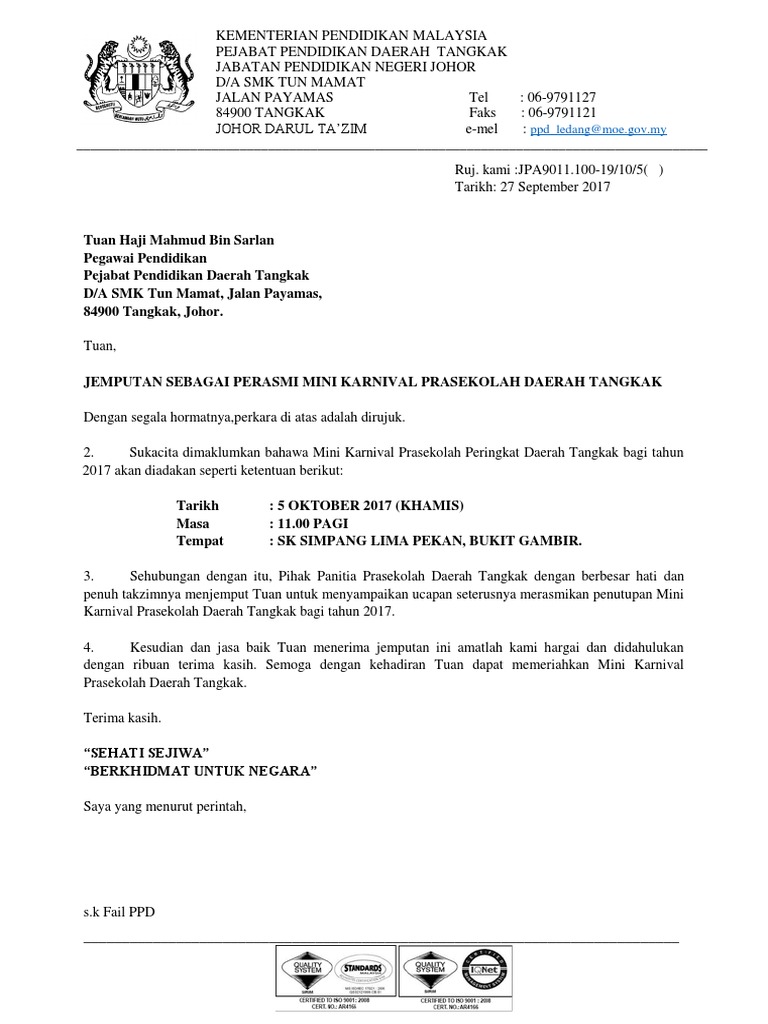 Surat Perasmi | PDF