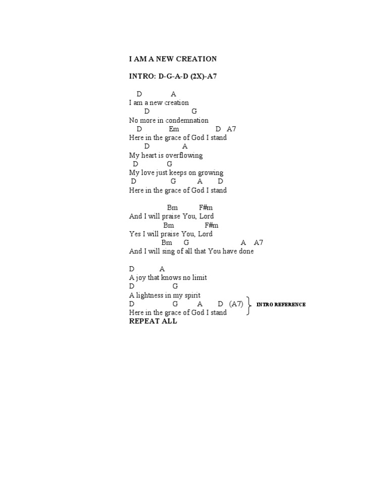 I Am A New Creation | PDF