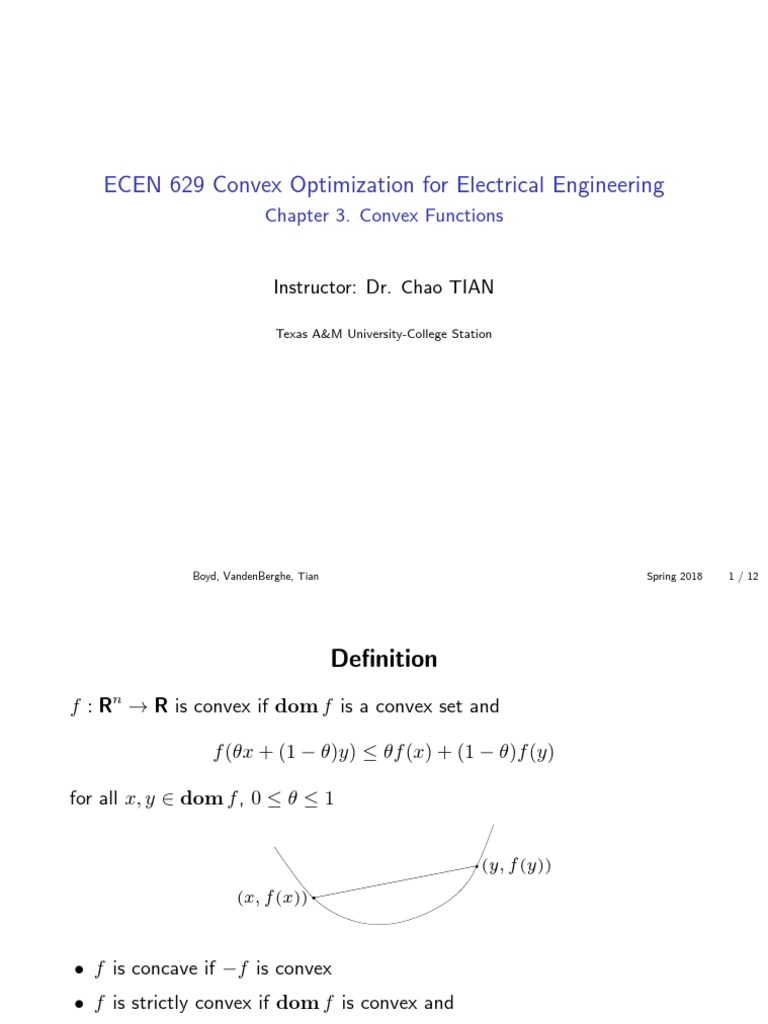 Chapter 3 | PDF | Convex Set | Mathematical Optimization