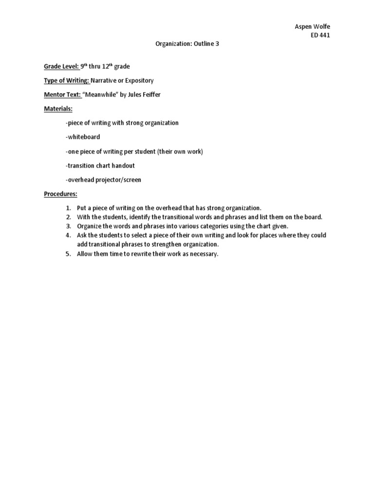 Organization Outline 3 | PDF