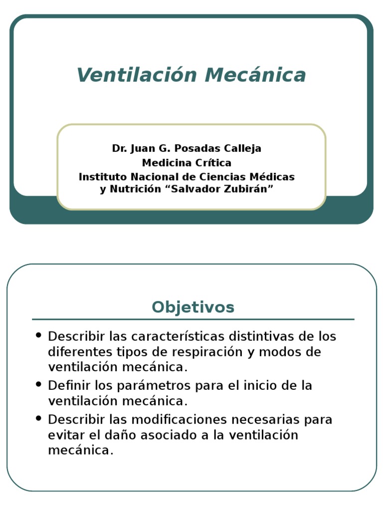 Ventilación Mecánica | PDF | Neumología | Sistema respiratorio
