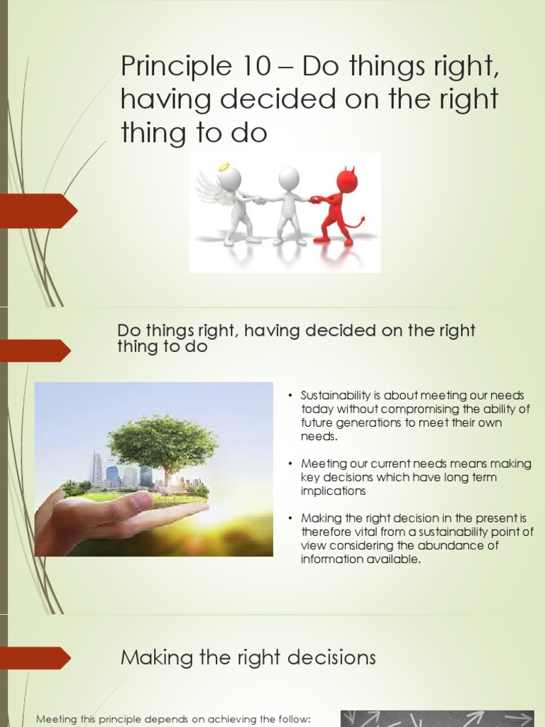 Principle 10 - Do Things Right | PDF | Career & Growth | Finance ...