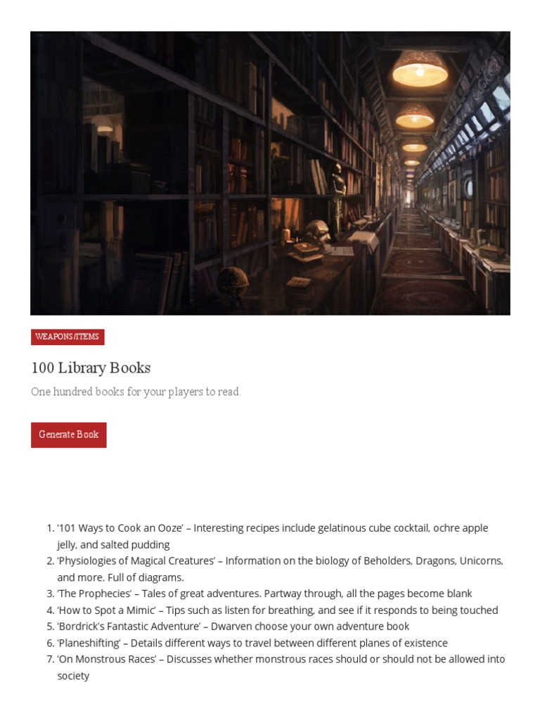 100 Library Books | PDF | Books