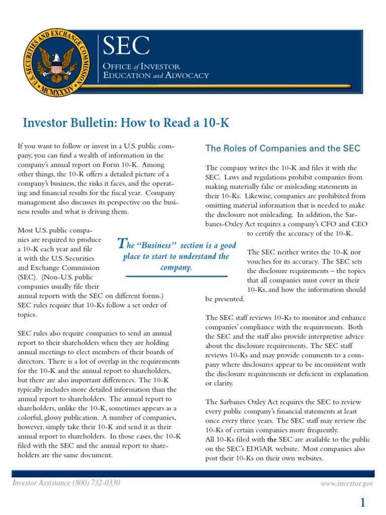 Understanding a Company's Annual Report: An Overview of Key Sections ...