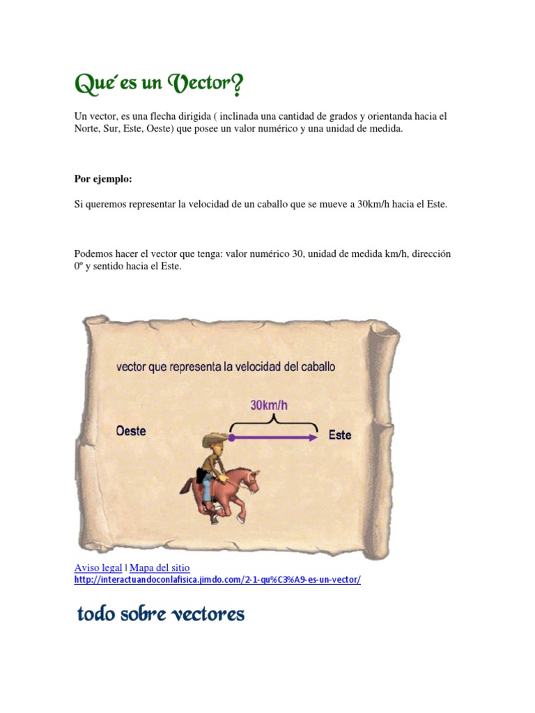 ¿ Qué Es Un Vector? | PDF | Vector Euclidiano | Unidades de medida