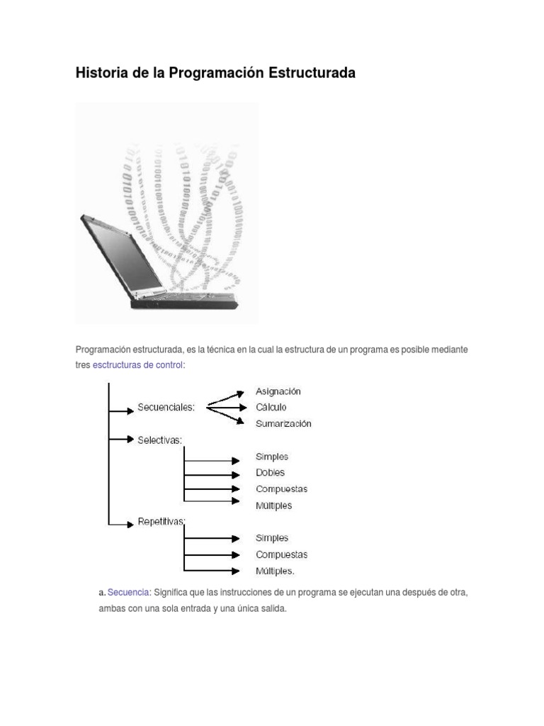 Historia de La Programación Estructurada | PDF | Palabra reservada | Lenguaje de programación
