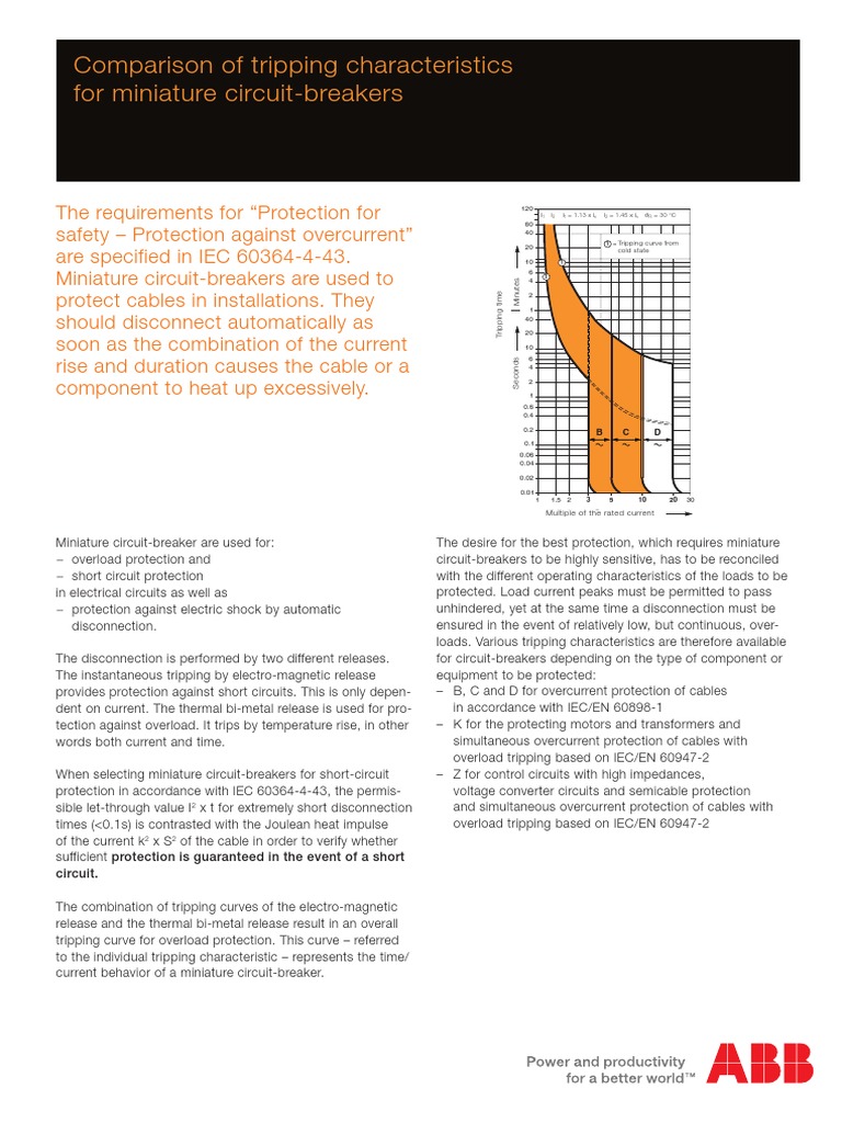 MCB Tripping Curves | Download Free PDF | Electricity | Electrical ...