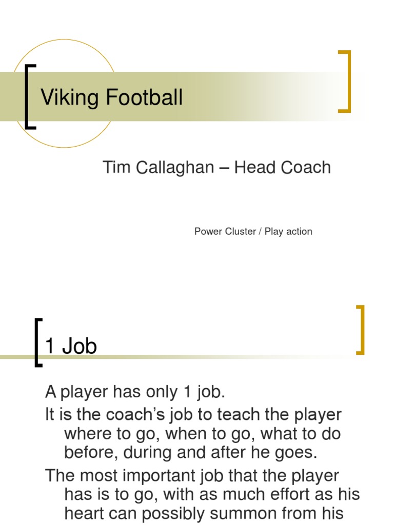 Viking Football: Tim Callaghan - Head Coach | PDF | National Football ...