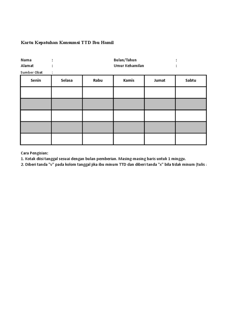 Form Monitoring TTD Template Rev3 | PDF