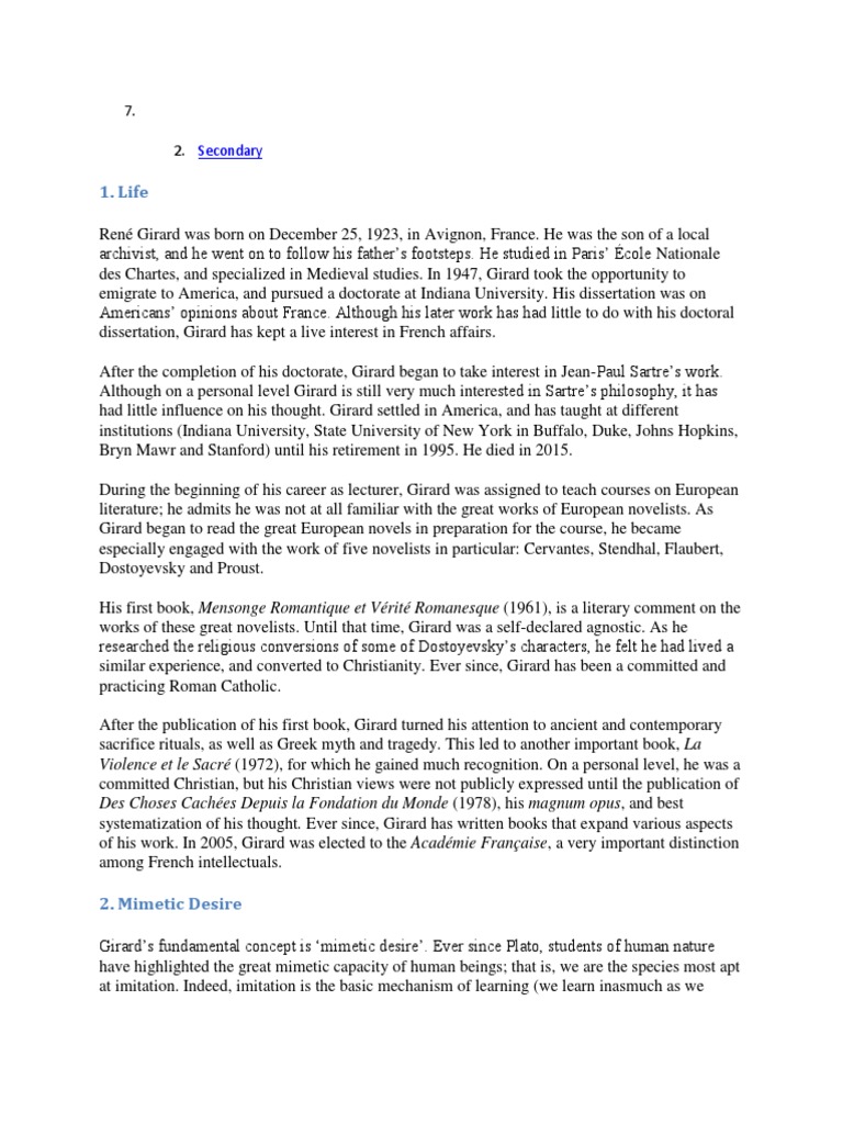 Scapegoating Mechanism | PDF | René Girard | Oedipus Complex