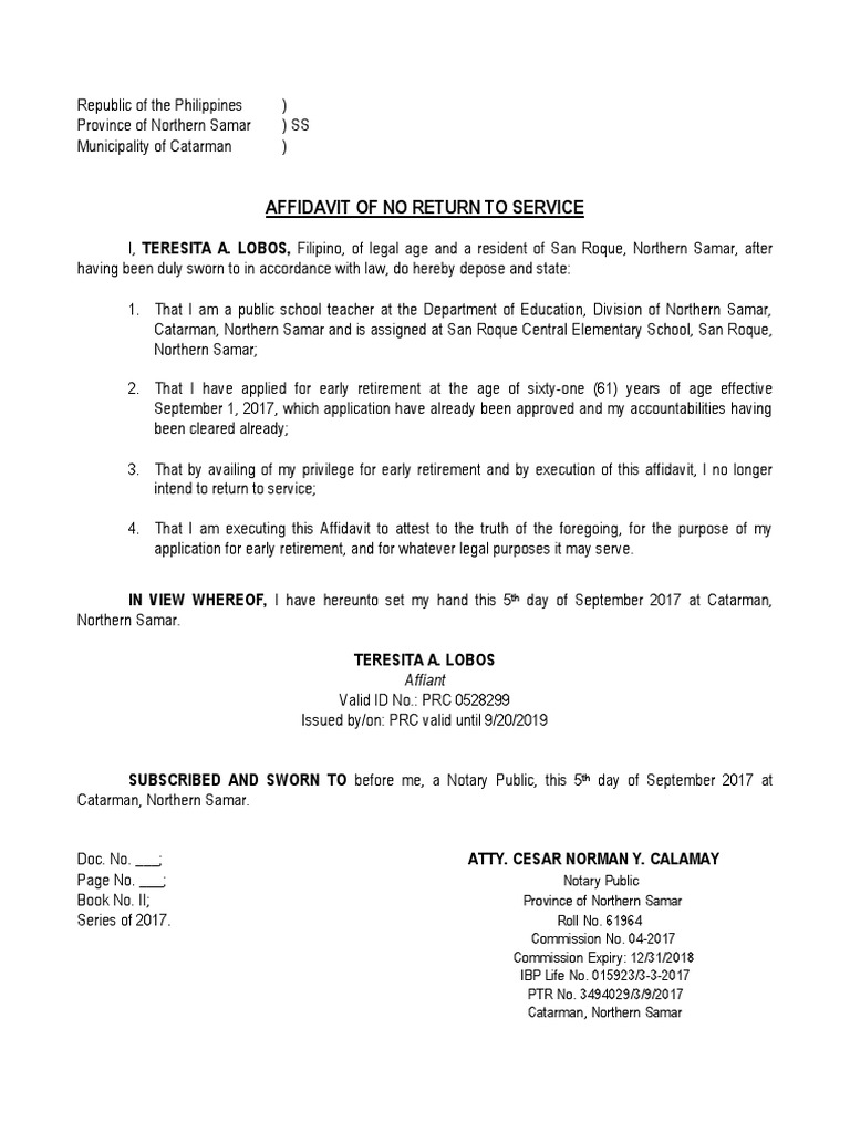 Affidavit No Return | PDF | Affidavit | Document